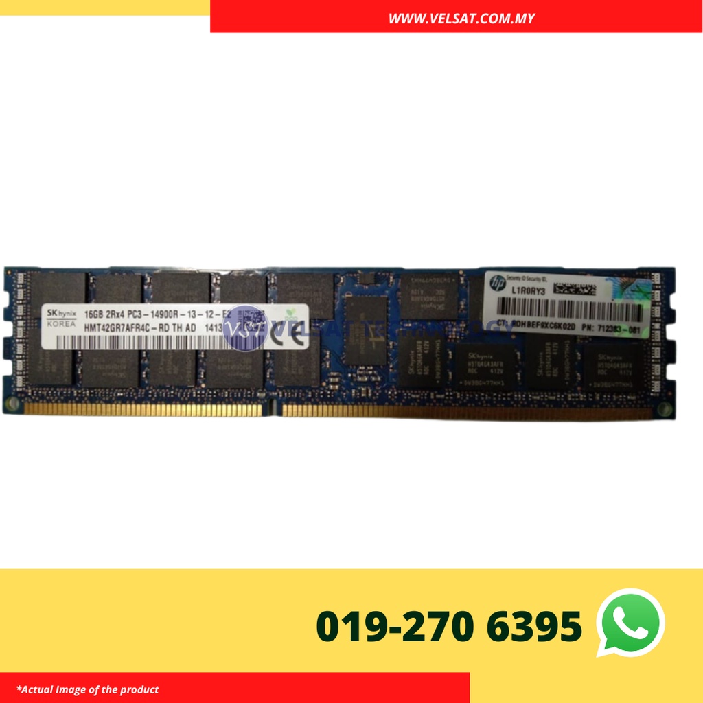 HP 16GB PC3-14900R DDR3-1866MHz Server Memory P/N: 712383-081 | Shopee ...
