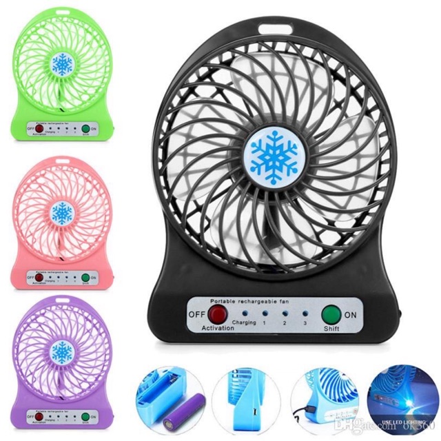 Rechargeable Portable Mini Fan | Shopee Malaysia