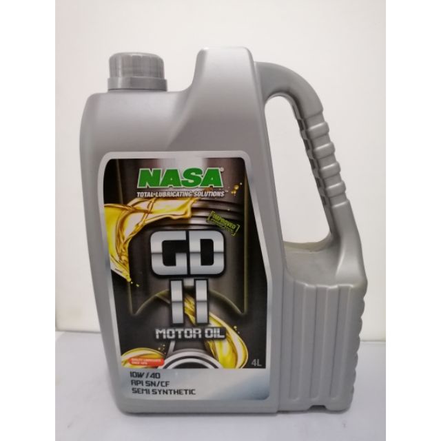 NASA GD11 Engine Oil 10W40 API SN/CF Semi Synthetic - 4 Litre | Shopee ...