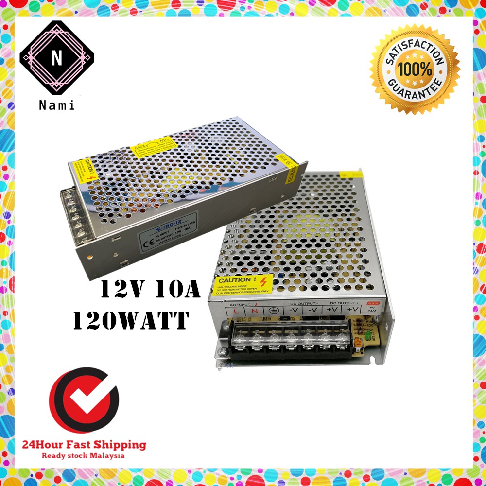 12V 10A Switching Power Supply 120W Premium Quality | Shopee Malaysia