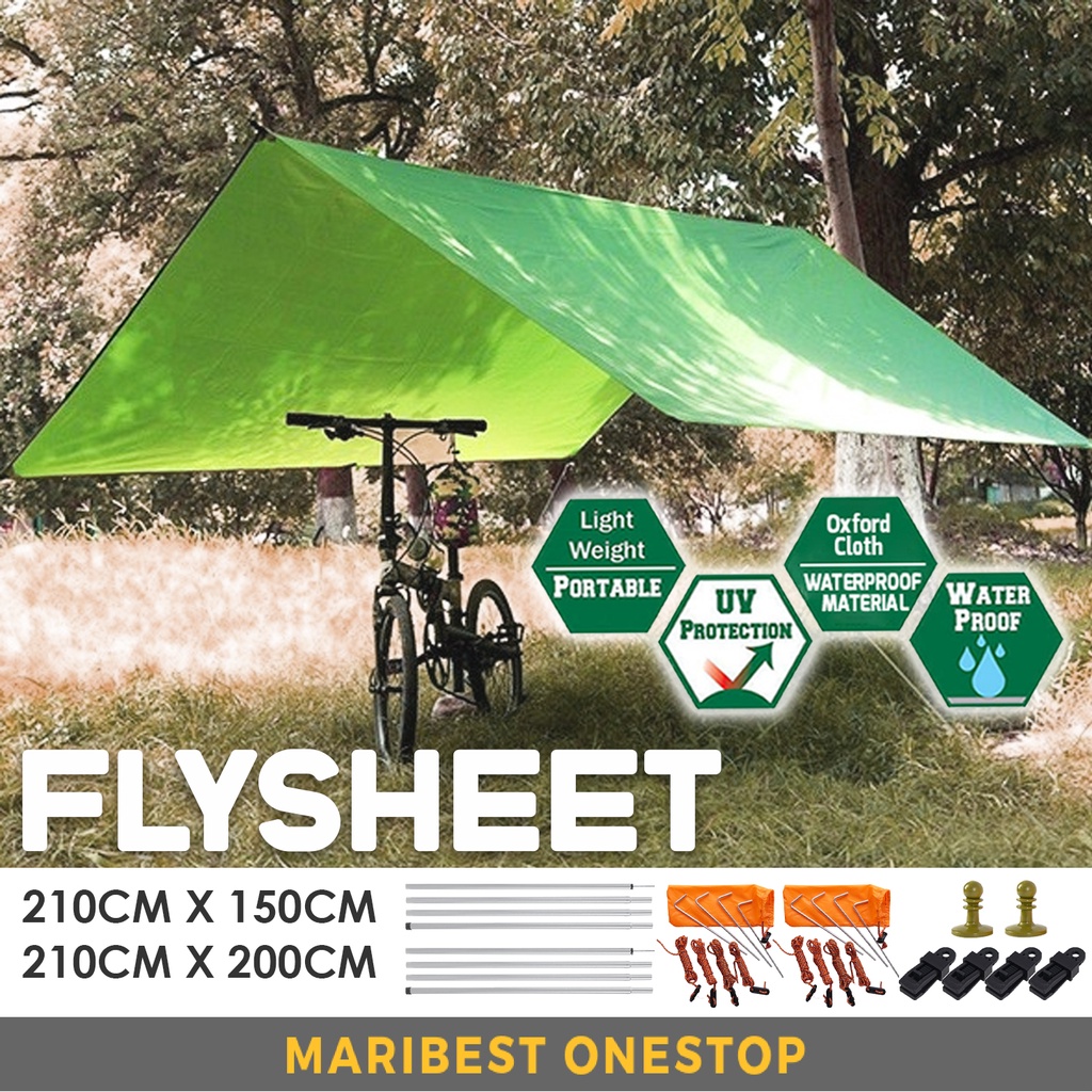 Flysheet Camping Waterproof Camping Canopy Tarp Tent Tarp Fly Sheet ...