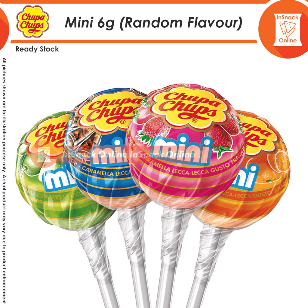 Chupa Chups Mini Random Flavours 1 Stick 6g Lolipop Door Gift 棒棒糖果 零食 ...