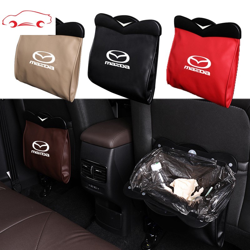 Leather Garbage Storage Bag Accessories For Mazda Cx5 Mazda 3 2 6 5 Cx3 ...