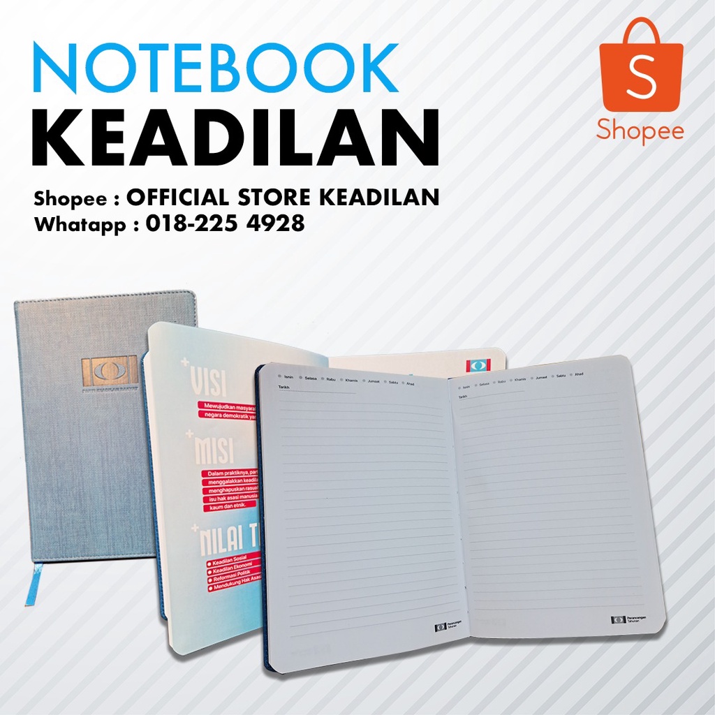 BUKU NOTA KEADILAN | GENERAL PLANER KEADILAN | PKR | READY STOK | BIRU ...