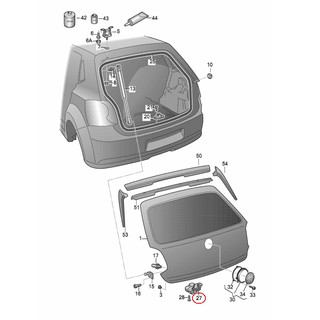 6R0827505E 9B9 REAR BONNET LOCK MOTOR REAR TRUNK LID LOCK LATCH FOR VW ...