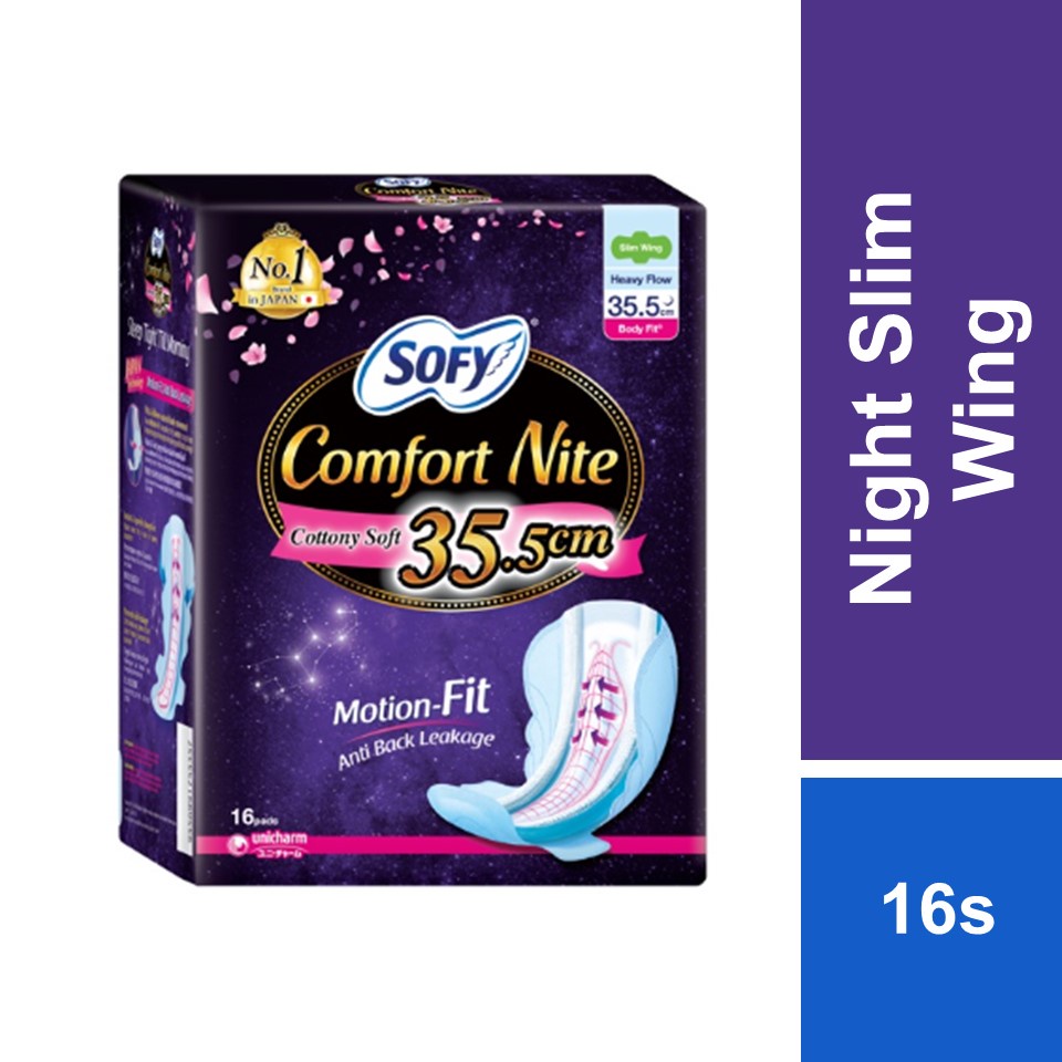 SOFY Body Fit Night Slim Wing 35.5cm x 16s | Shopee Malaysia
