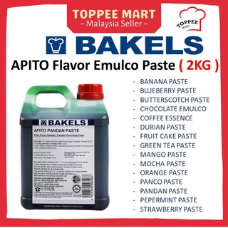 2KG BAKELS APITO Flavor Emulco Paste [Chocolate / PANDAN / YAM / BANANA ...