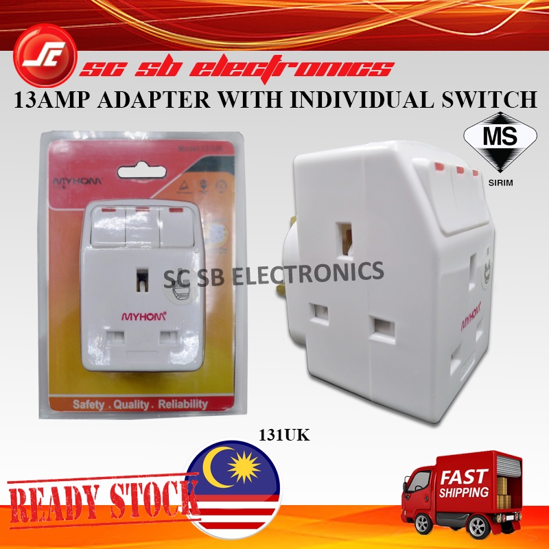 13a 3 Way Adapter Extension Socket Multi Adaptor Multi Gang Socket
