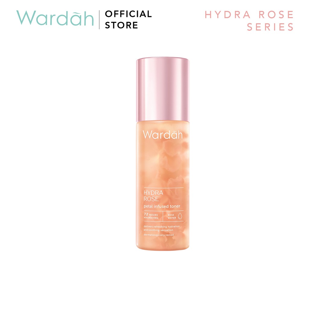 Wardah Hydra Rose Petal Infused Toner - All Skin Type (100ml) | Shopee ...