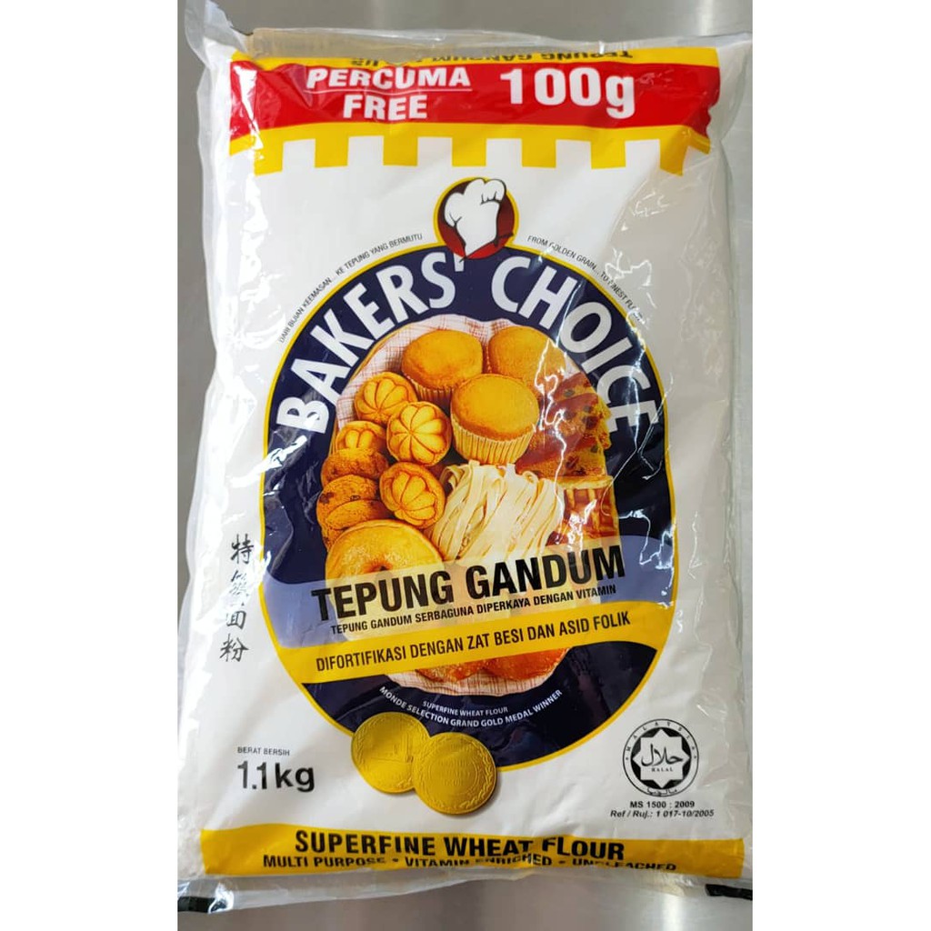Tepung Gandum Bakers' Choice 1 kg | Shopee Malaysia