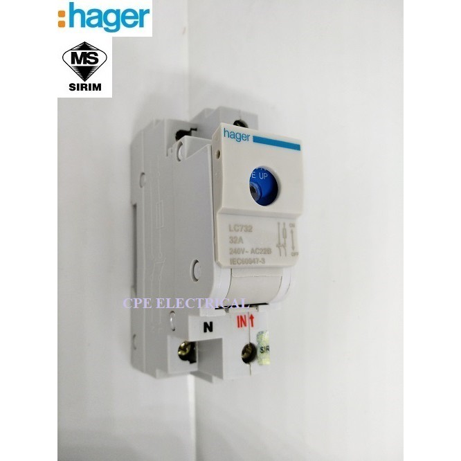 HAGER 32A 1P + NEUTRAL Switch Fuse Main Switch | Shopee Malaysia