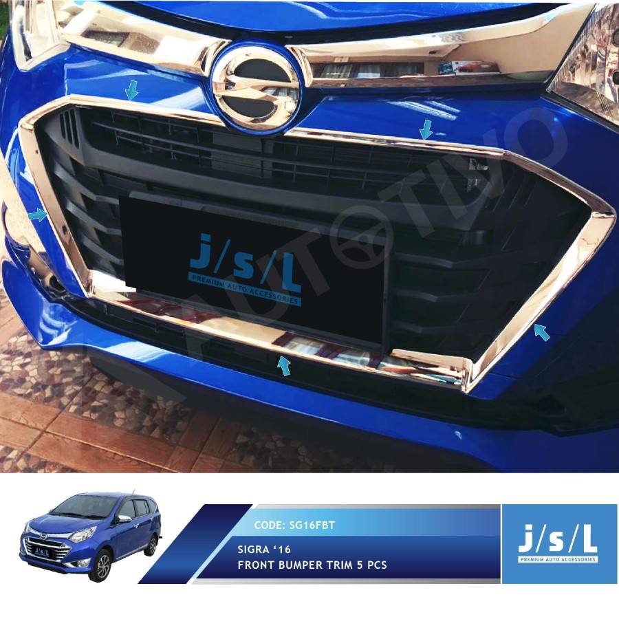 Daihatsu Sigra Front Bumper List - Chrome Front Bumper Trim | BeeCost