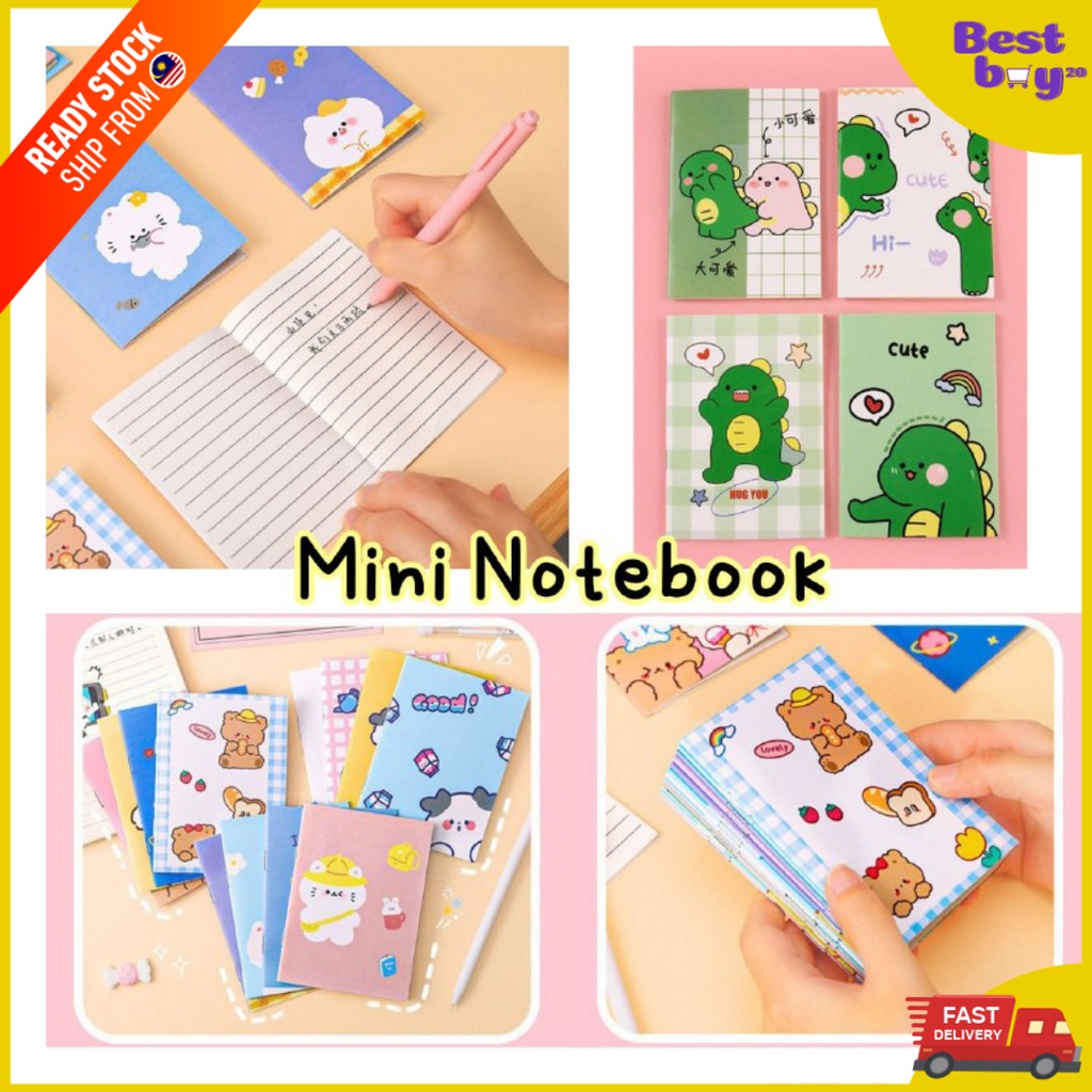 Cute Cartoon Mini Notebook Mini Pocket Notepad Small Book Free Gift ...