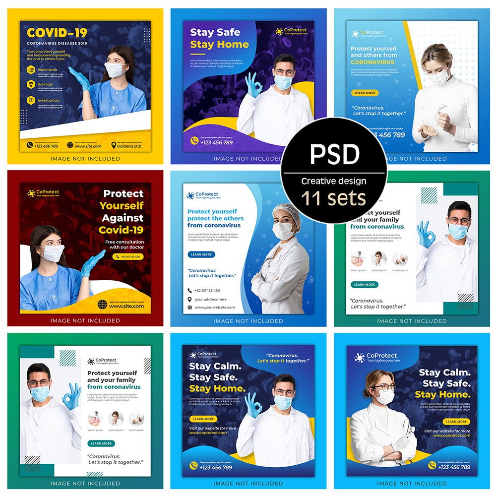 Graphic Design Template Bundle Pack / Poster / Banner / Card / Brochure ...