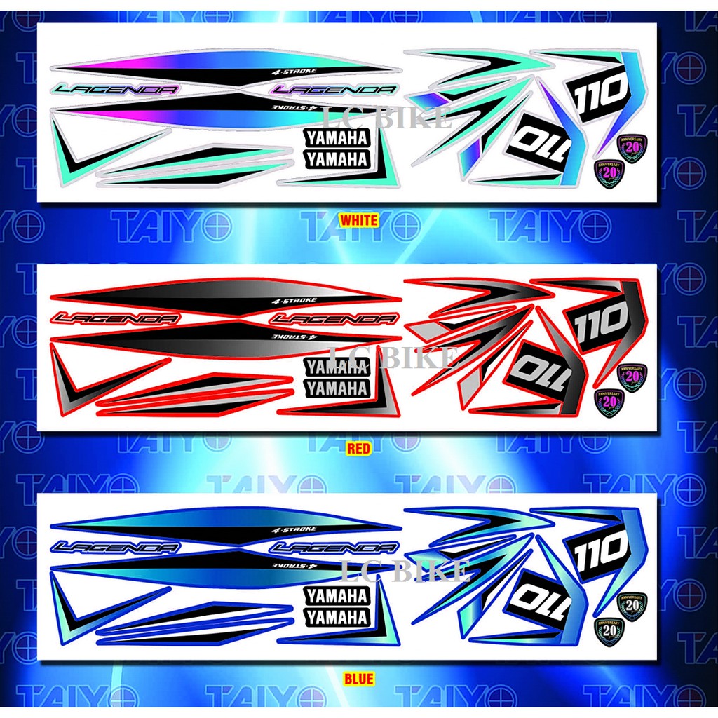 SRL110-Z 20TH ANNIVERSARY BODY STICKER LEGENDA 110 | Shopee Malaysia