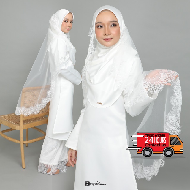 [ALICE VEIL] Nikah, Bride Veil, Veil Minimalist, Veil Putih OFF WHITE ...
