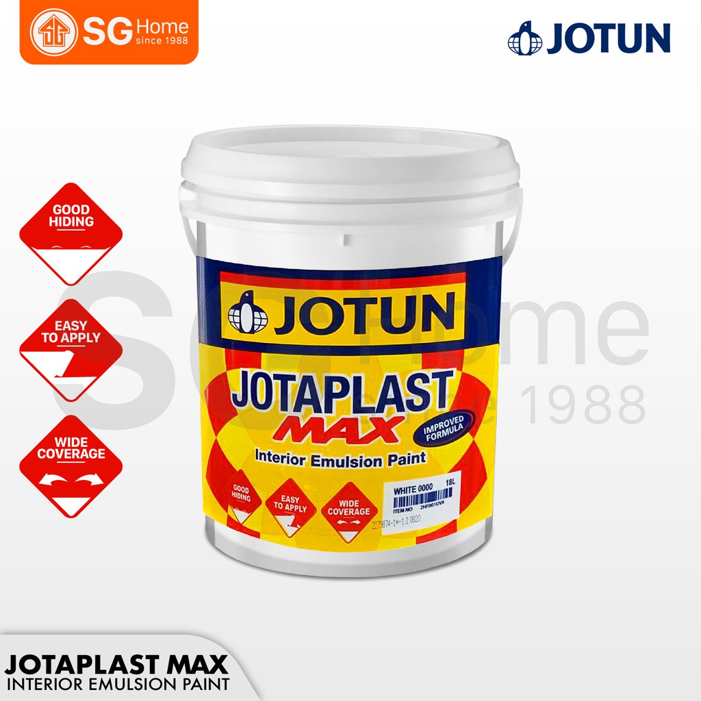 Jotun Paint Interior Emulsion Jotaplast Max (White) 18L | Shopee Malaysia