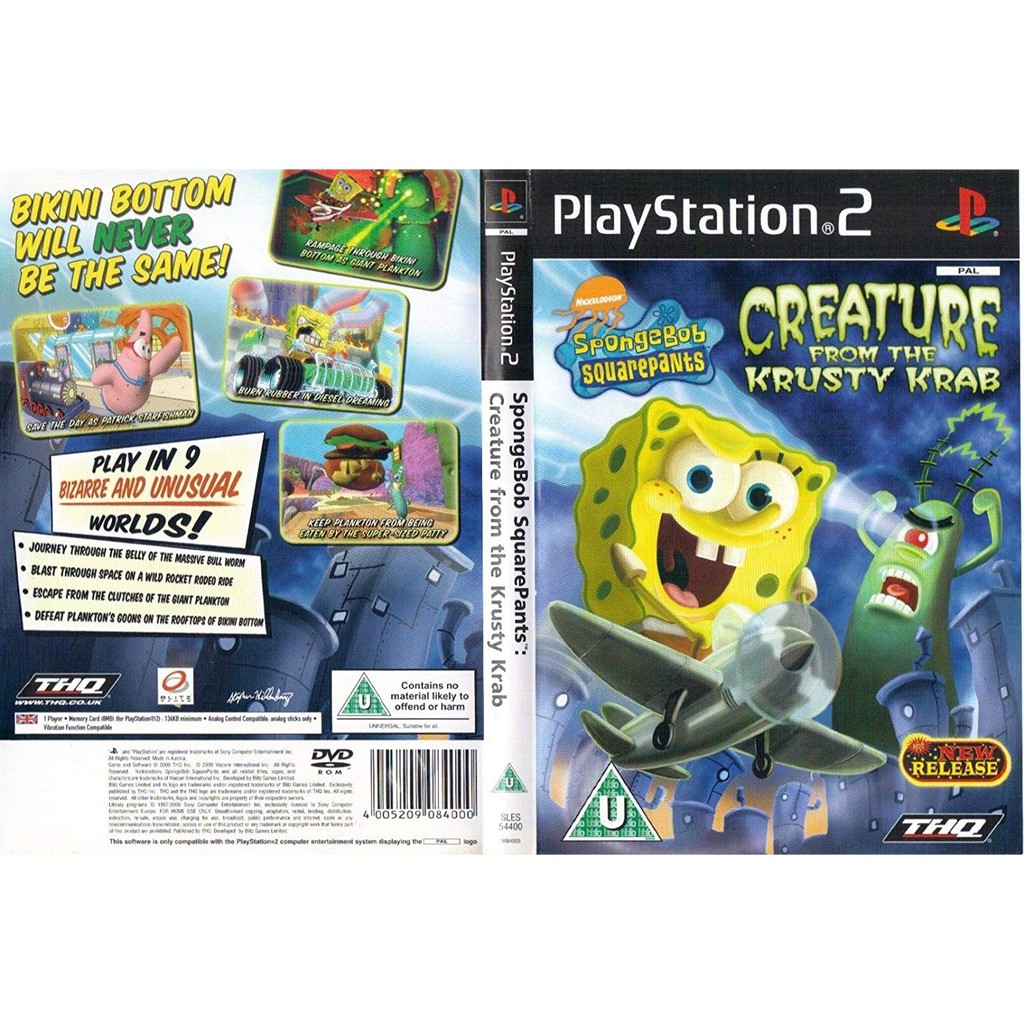 SpongeBob Creature From The Krusty Krab (CD Games PS2) | Shopee Malaysia
