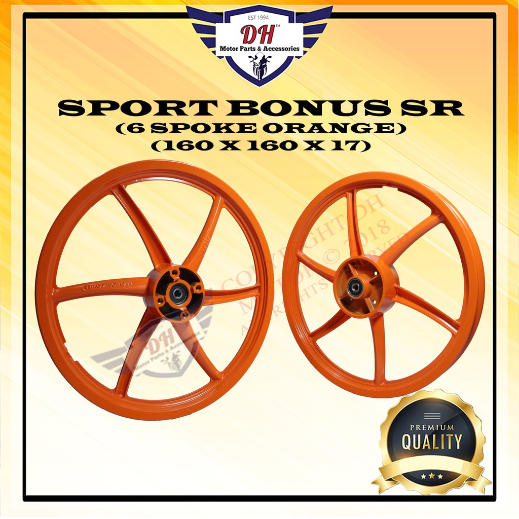 SPORT BONUS SR SPORT RIM WITH BUSH AND BEARING 6 SPOKE 160 X 160 X 17 ...