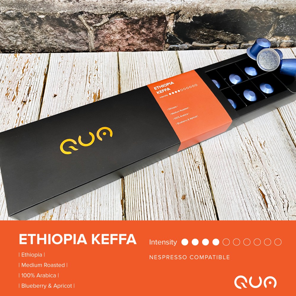 QUA NESPRESSO COMPATIBLE COFFEE CAPSULES - ETHIOPIA KEFFA SINGLE ORIGIN ...