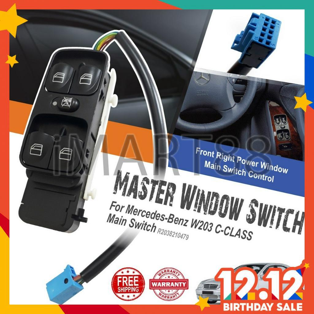Original Mercedes Benz W203 C Class 2000 2007 Main Power Window Switch ...