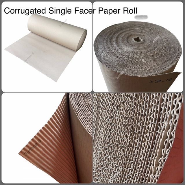Corrugated Single Facer Paper Roll/ 51” X 10m/ Suitable for Packing Use ...