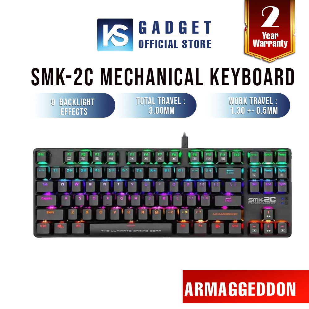 Armaggeddon SMK-2C Psychfalconet Blue Switch Mechanical Keyboard | 87 ...