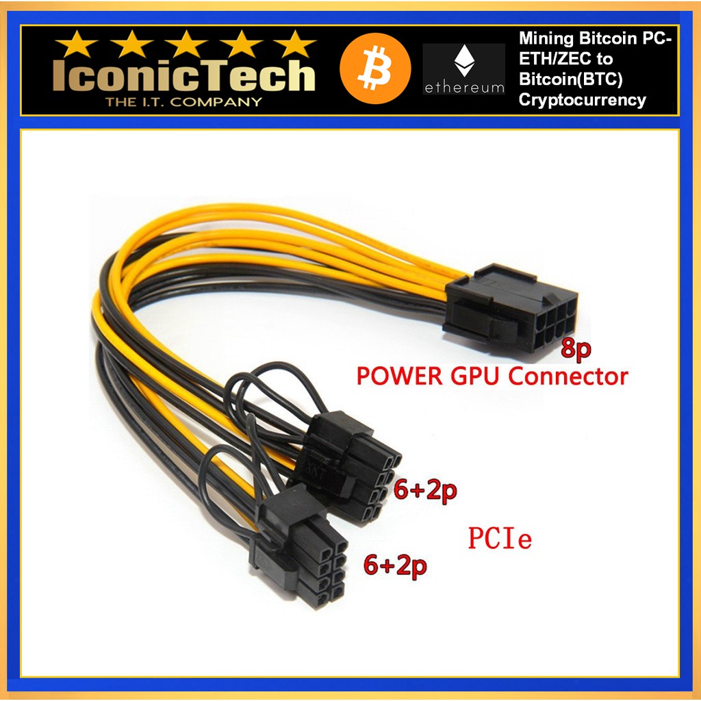 8pin to Graphics Video Card Double PCI-E 8Pin (6Pin+2Pin) Power Supply ...