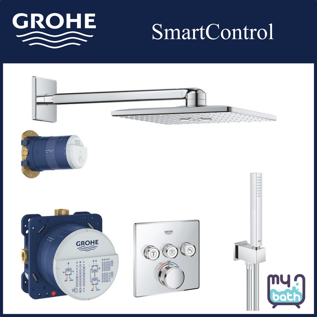 Grohe 34706000 Grohtherm SmartControl Shower Set with Rainshower 310 ...