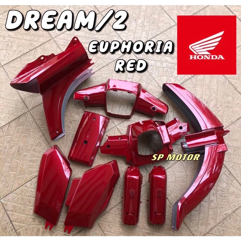 Honda EX5 Dream 2 Original BSH Body Cover Set EUPHORIA RED | Shopee ...