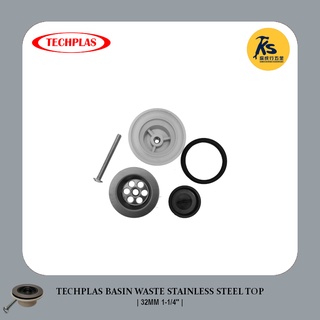 TECHPLAS BASIN | SINK WASTE STAINLESS STEEL TOP ( 32MM 1-1/4'' | 40MM 1 ...