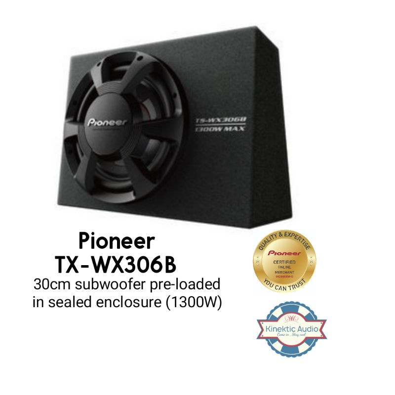 Pioneer TS-WX306B -12" 30cm Pre-Loaded in Sealed Enclosure (1300W) Car ...
