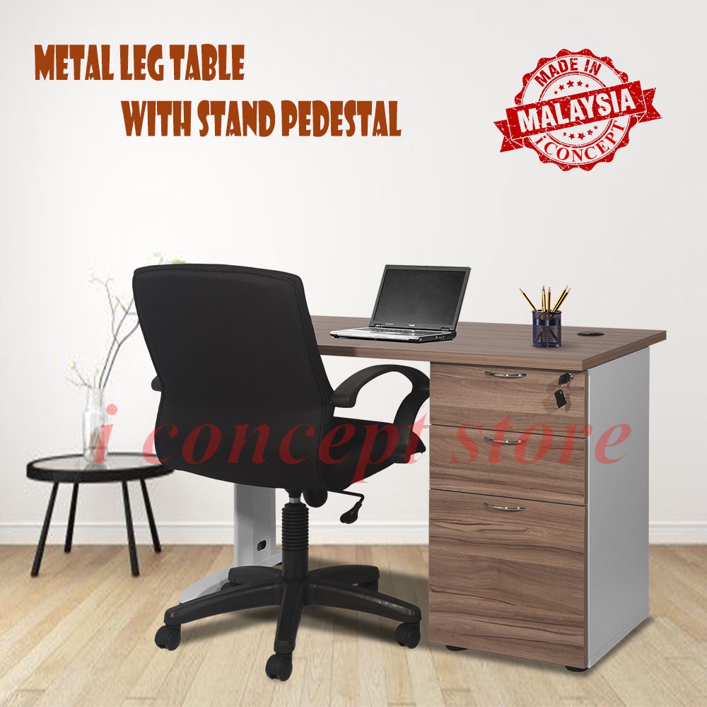 "J" LEG TABLE c/w STAND PEDESTAL 2D1F | Shopee Malaysia