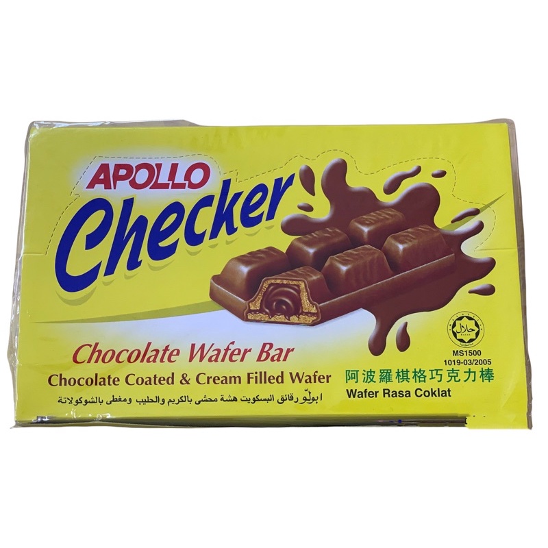 APOLLO CHECKER 1788 WAFER CHOCO 18G X 24 Pcs | Shopee Malaysia