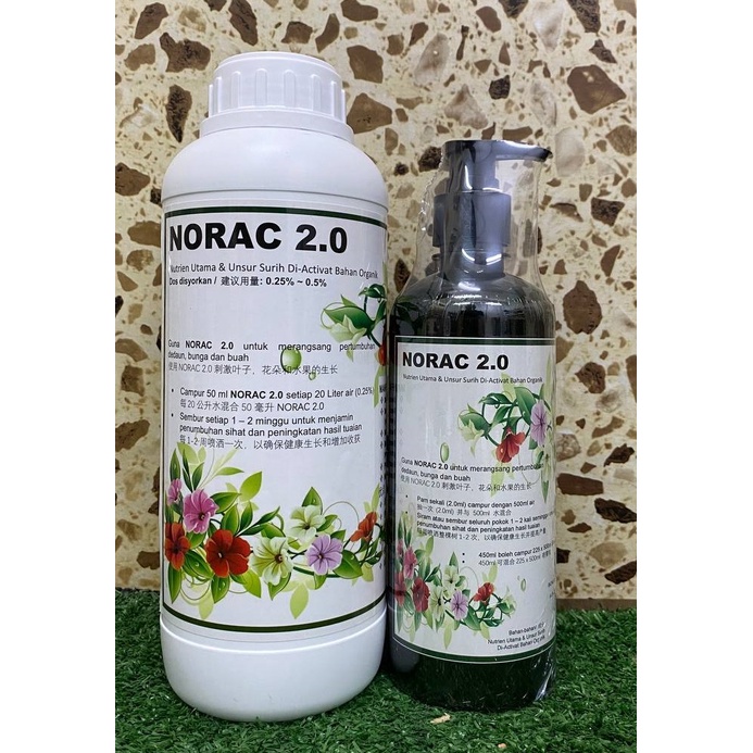 NORAC 2.0 (Foliar) Merangsang Pertumbuhan Daun/Bunga/Buah (450ml/1 ...