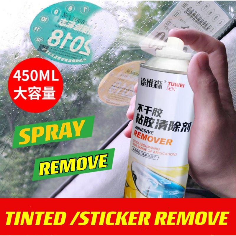 Sticker tint Remover Spray Car motorcycle home Sticky Residue Adhesive ...