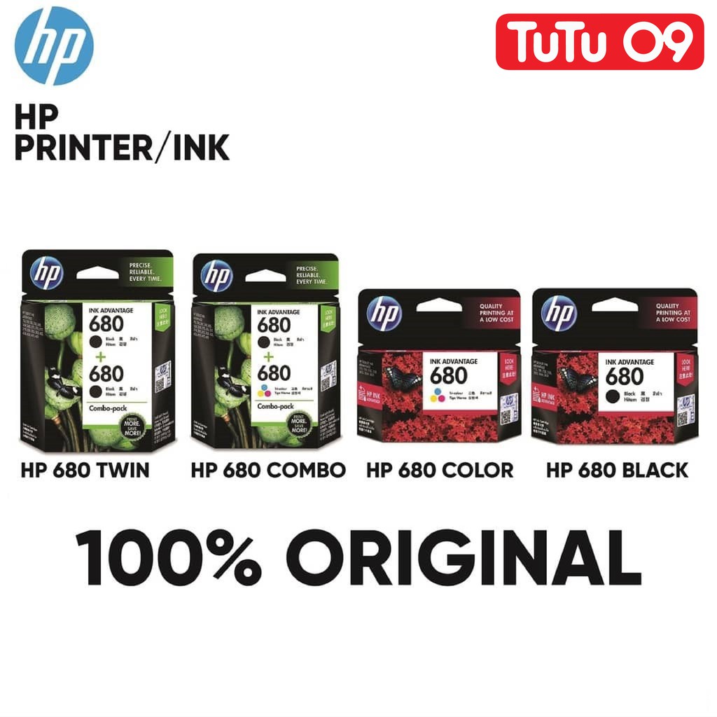 HP 680 Ink Catridges | HP 680 Black / Tri-Color HP680 Original Ink ...
