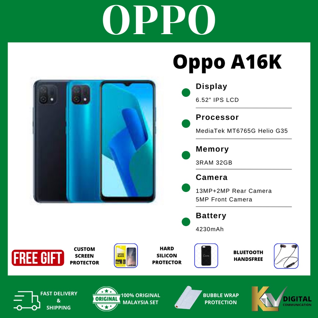 OPPO A16K / 3RAM 32GB | Shopee Malaysia