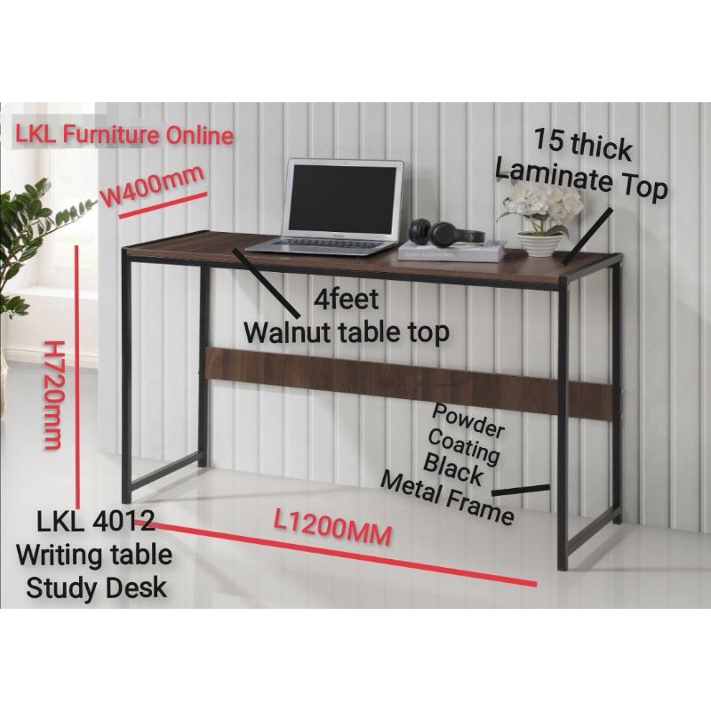 (LKL 4012) 4 feet Writing Table/study desk/4 kaki meja pelajar | Shopee ...