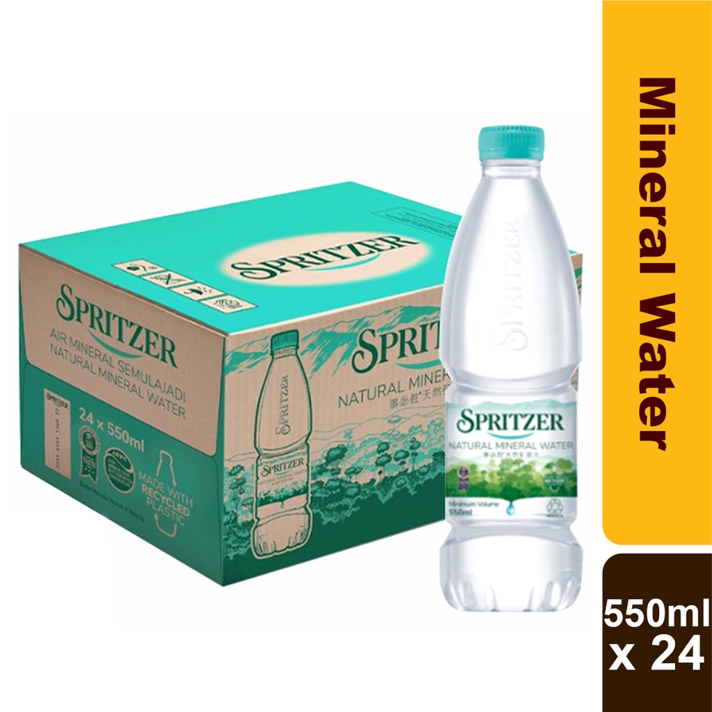 SPRITZER Mineral Water 1 Carton (24 x 550ml) | Shopee Malaysia