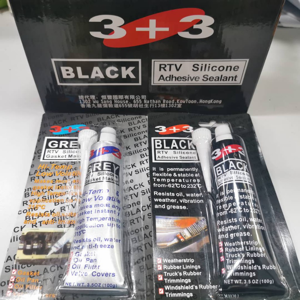3+3 RTV GASKET GUM GLUE 100G GASKET GUM SILICONE QUALITY GERMANY ...