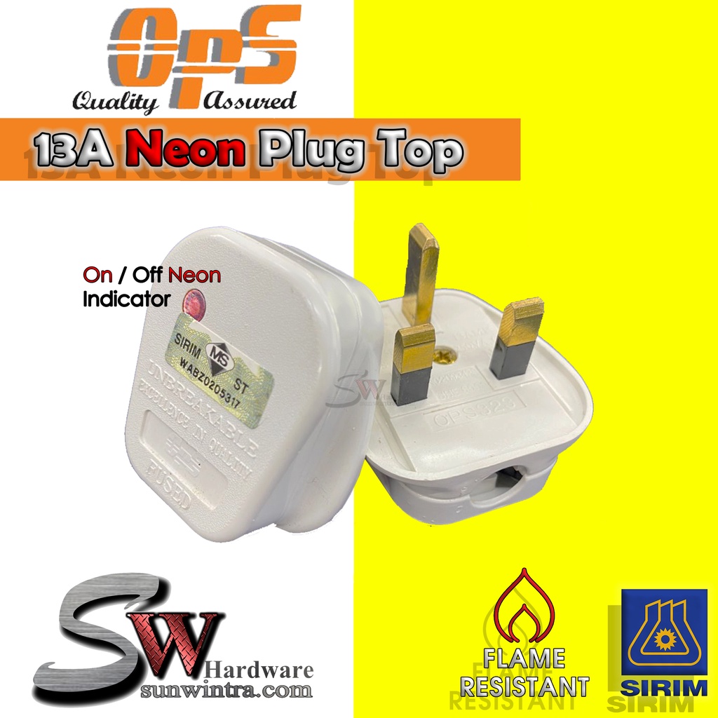 OPS High Quality 13A NEON Plug Top - Fuse Plug Top | Shopee Malaysia