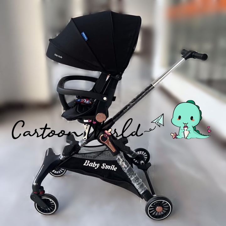Baby Smile Magic Stroller 2Way Baby Stroller 360 Rotating Kids Stroller ...