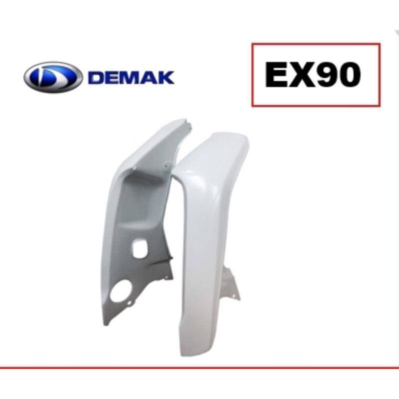 DEMAK EX90 LEG SHIELD KEPAK PUTIH 1 SET KIRI KANAN blh pakai semua ex90 ...