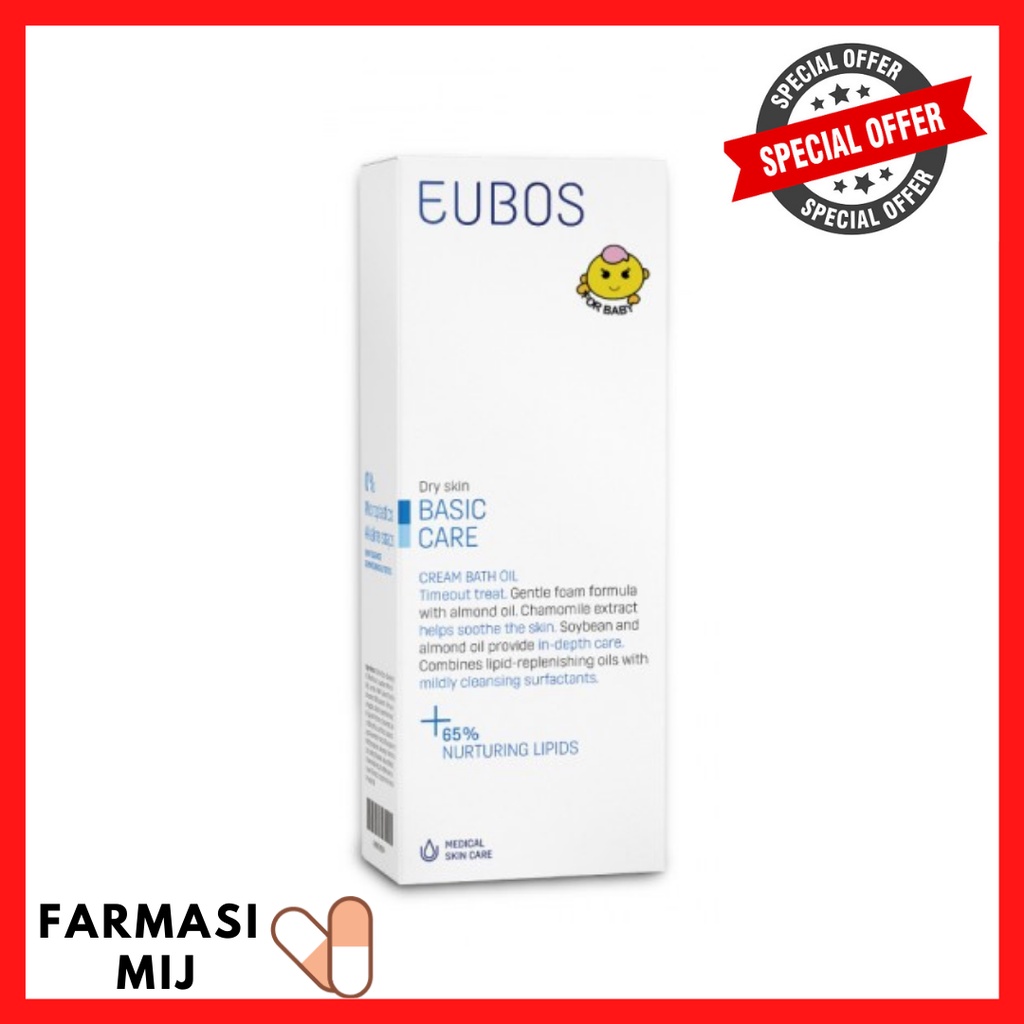 EUBOS DRY SKIN BASIC CARE CREAM BATH OIL 200ML | Shopee Malaysia