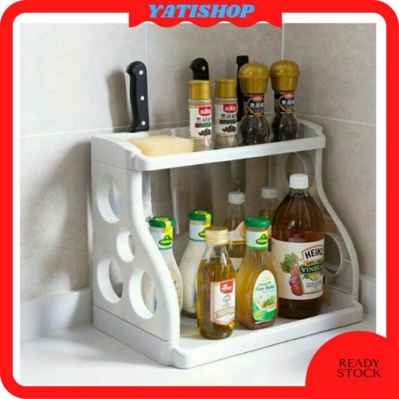 Rak rempah kitchen organizer rack seasoning rak botol sos kicap rak ...
