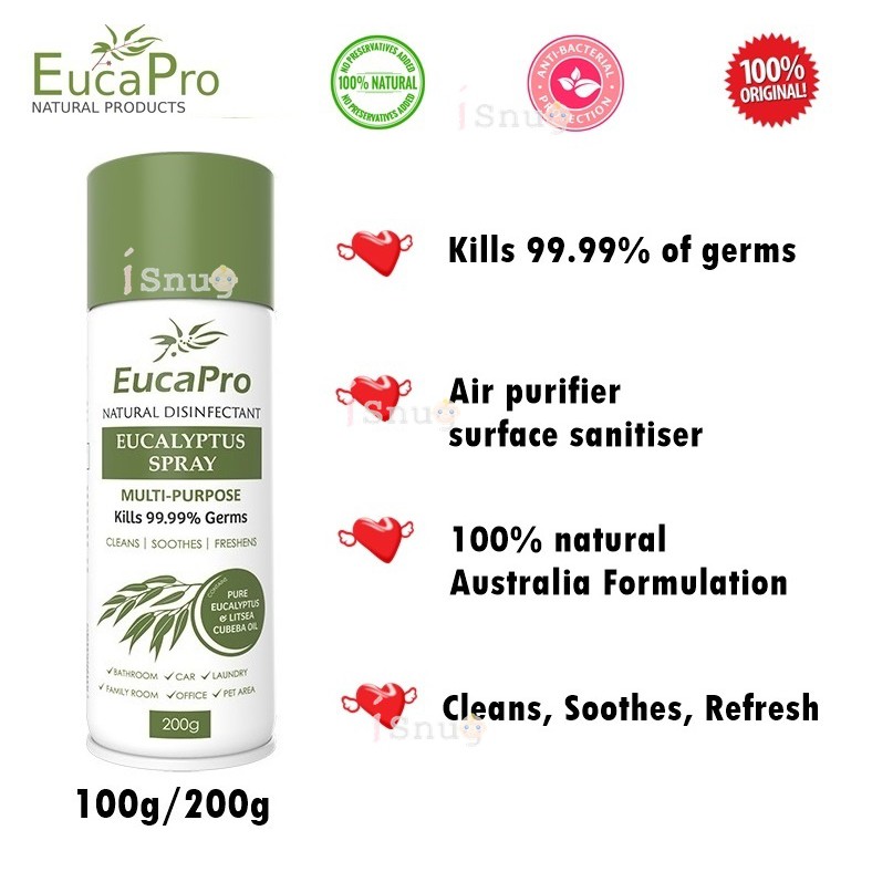 Eucapro Eucalyptus Spray Natural Disinfectant Antibacterial Antivirus ...