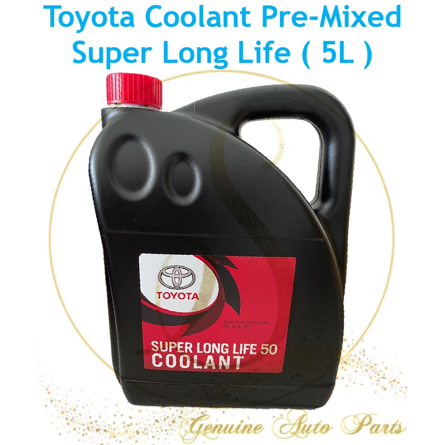 (100% ORIGINAL) TOYOTA COOLANT PRE MIXED SUPER LONG LIFE 50 5LITERS 5L ...
