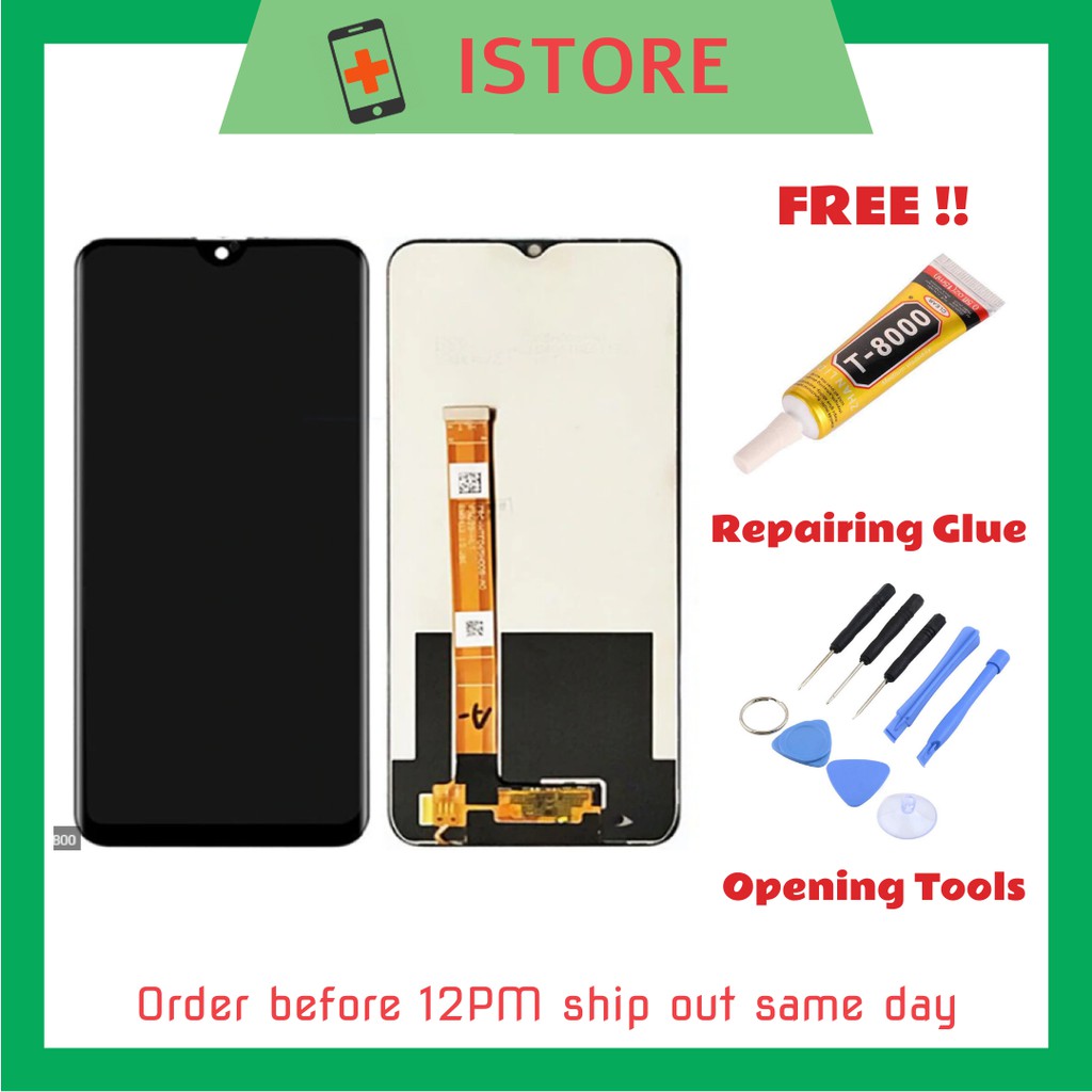 Oppo A5 2020 Full Set LCD Screen + Touch Screen Digitizer Black ...