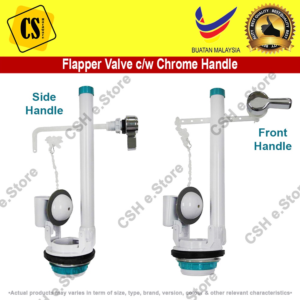Flapper Outlet Valve 40mm / 50mm with Chrome Plated Lever Handle Tangki ...